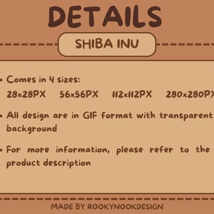 Shiba Inu Dog Animated Popcorn Emote in 8bit Pixel for Twitch - Etsy