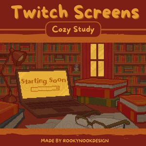 Cozy Study Animated Twitch Screen in 8bit Pixel Art Aesthetic Animated ...