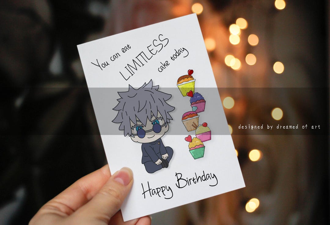 Anime Birthday Card, Anime Card, Digital Anime Art - Etsy