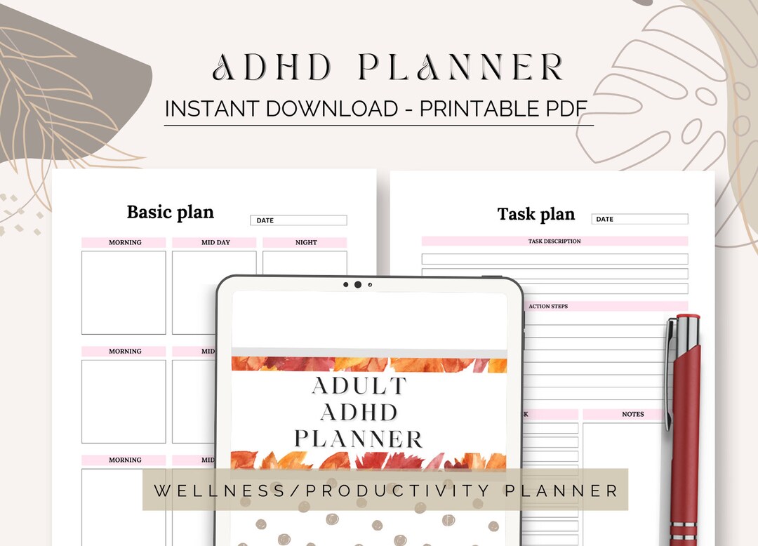 ADHD Planner Adults ADHD Planner for Work ADHD Organization - Etsy