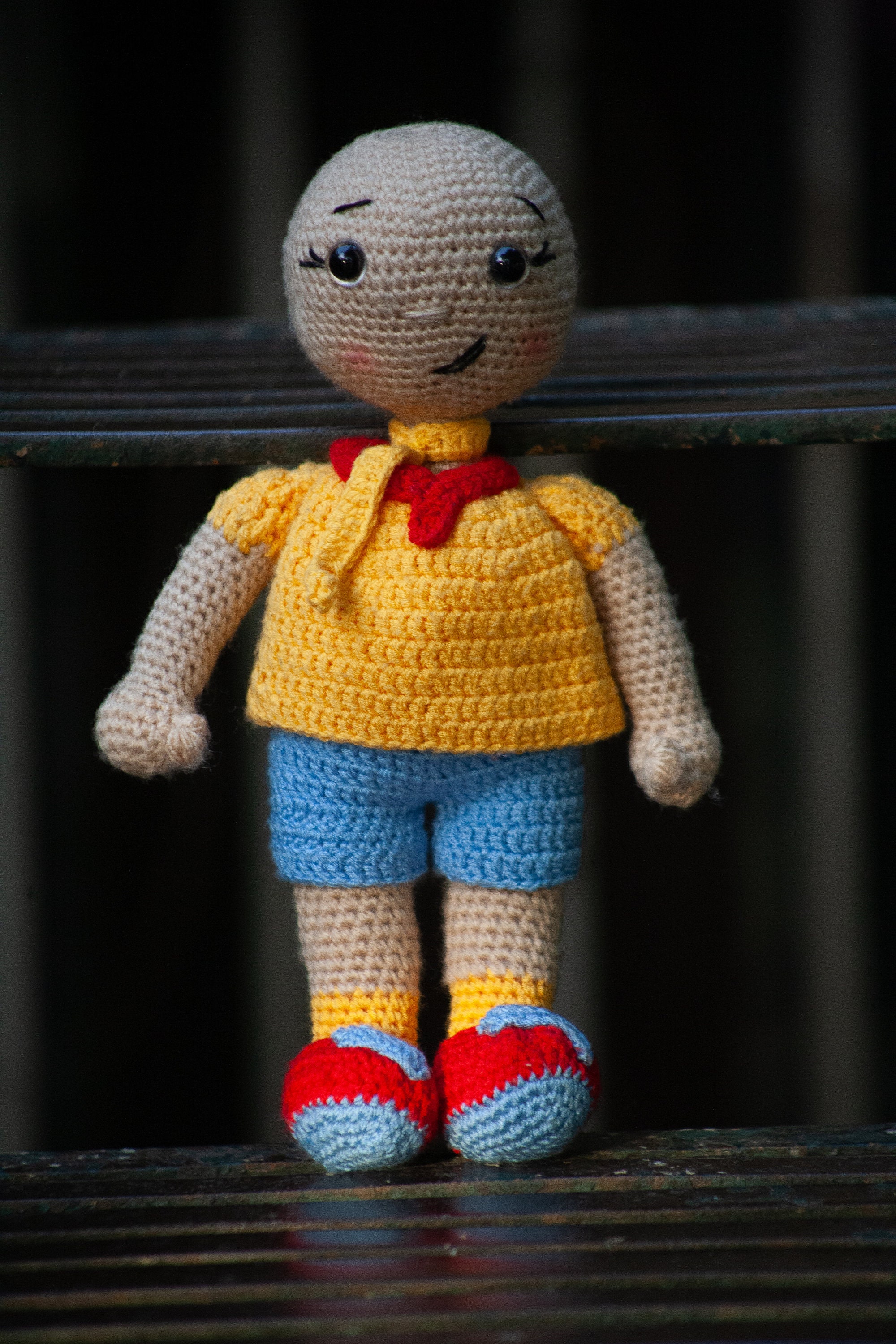 Caillou Plush Crochet Caillou Caillou Amigurumi Caillou - Etsy