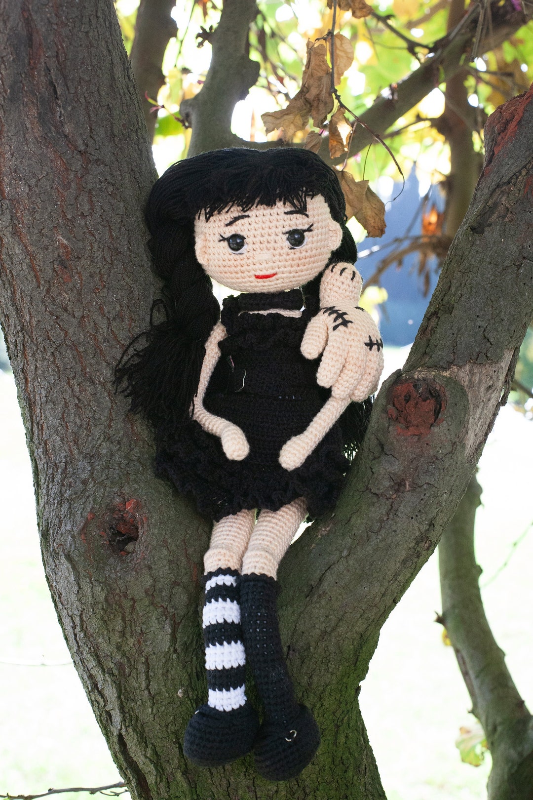 Wednesday Plush, Crochet Wednesday, Amigurumi, Wednesday Decor, Kid ...