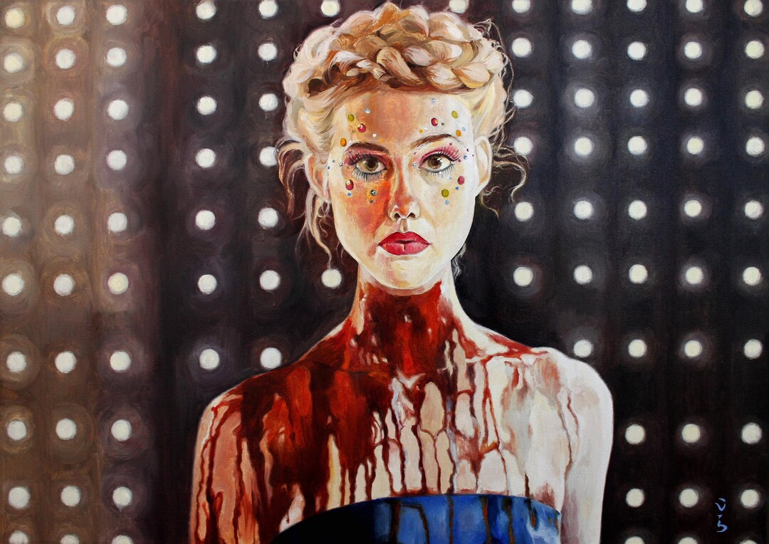 Elle Fanning Oil Portrait Painting - Etsy