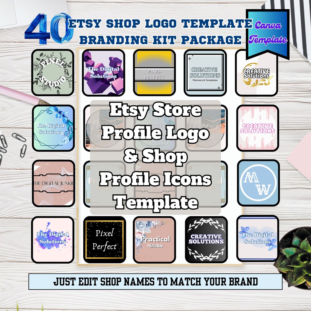 Etsy Shop Profile Icon Design Template,etsy Shop Logo Template Branding ...