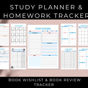 Kids Study Planner Printable Homework Organizer Student Study Planner ...