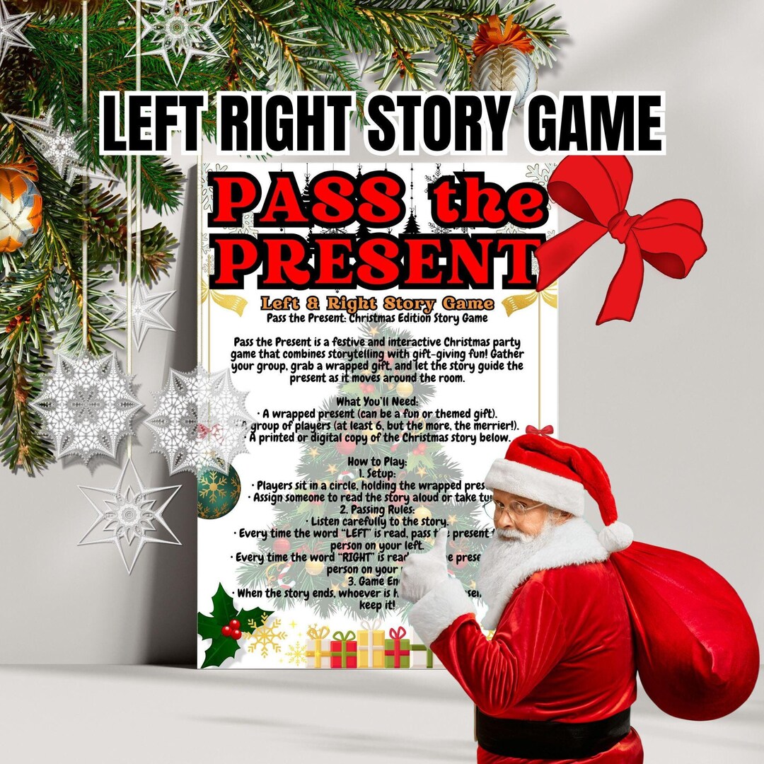 Christmas Left Right Games, Printable Christmas Pass the Present ...