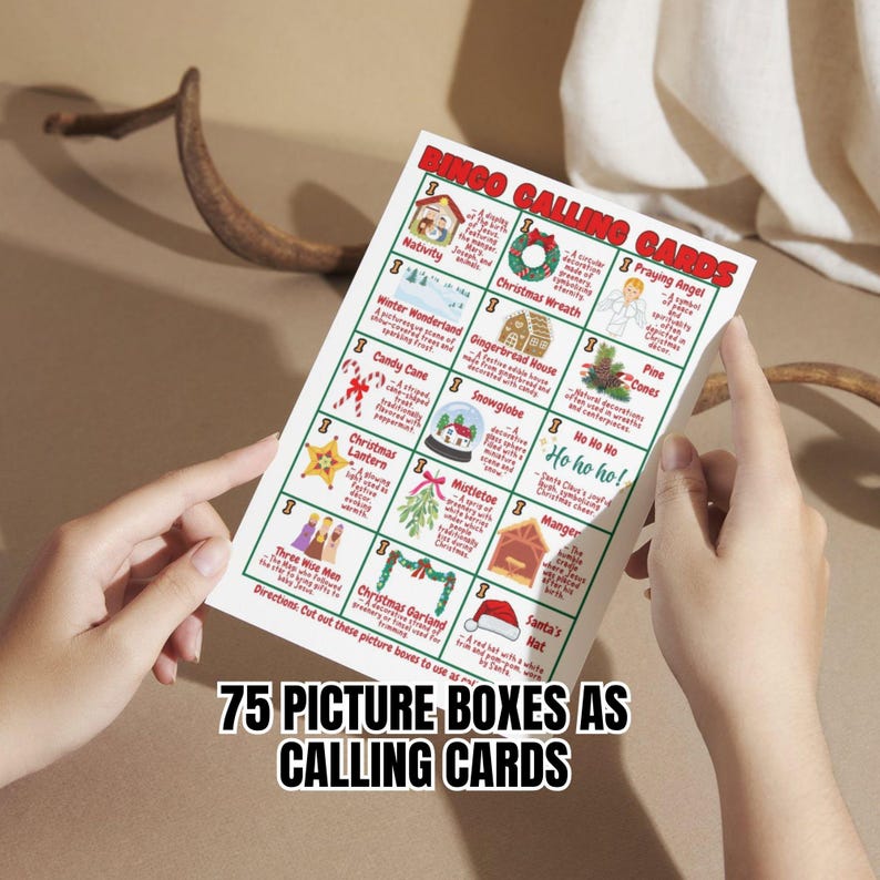 Printable Christmas Bingo Cards Game,family Reunion Games,work Holiday ...