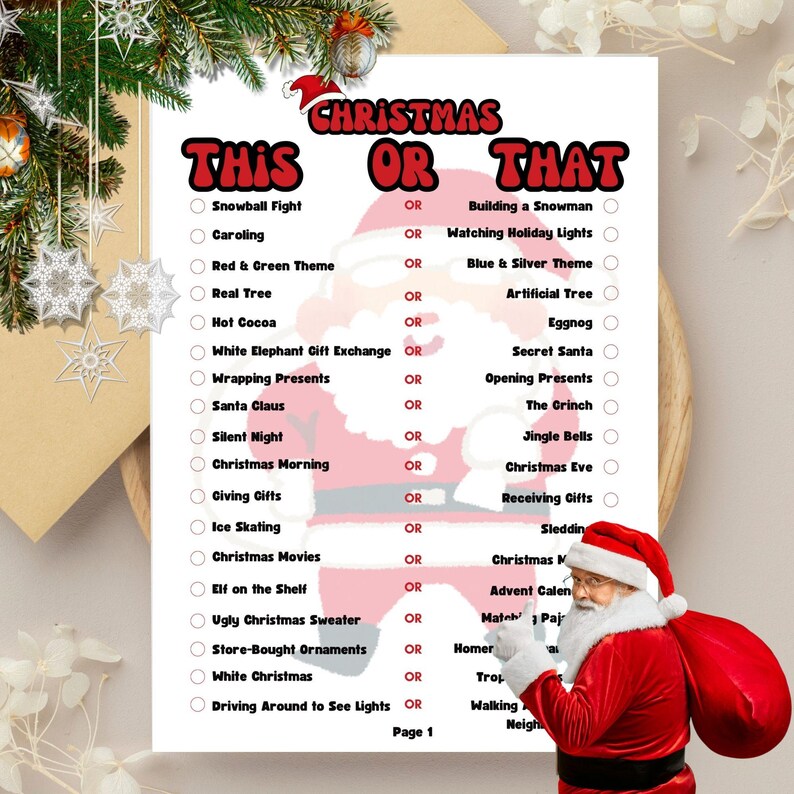 Printable Christmas This or That Game | Family Christmas Games | Fun ...