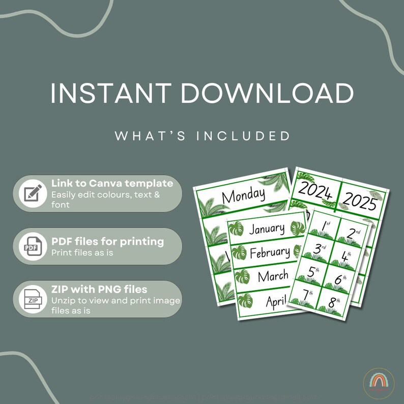 Plant Classroom Flip Calendar - Etsy