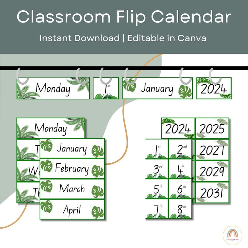 Plant Classroom Flip Calendar - Etsy