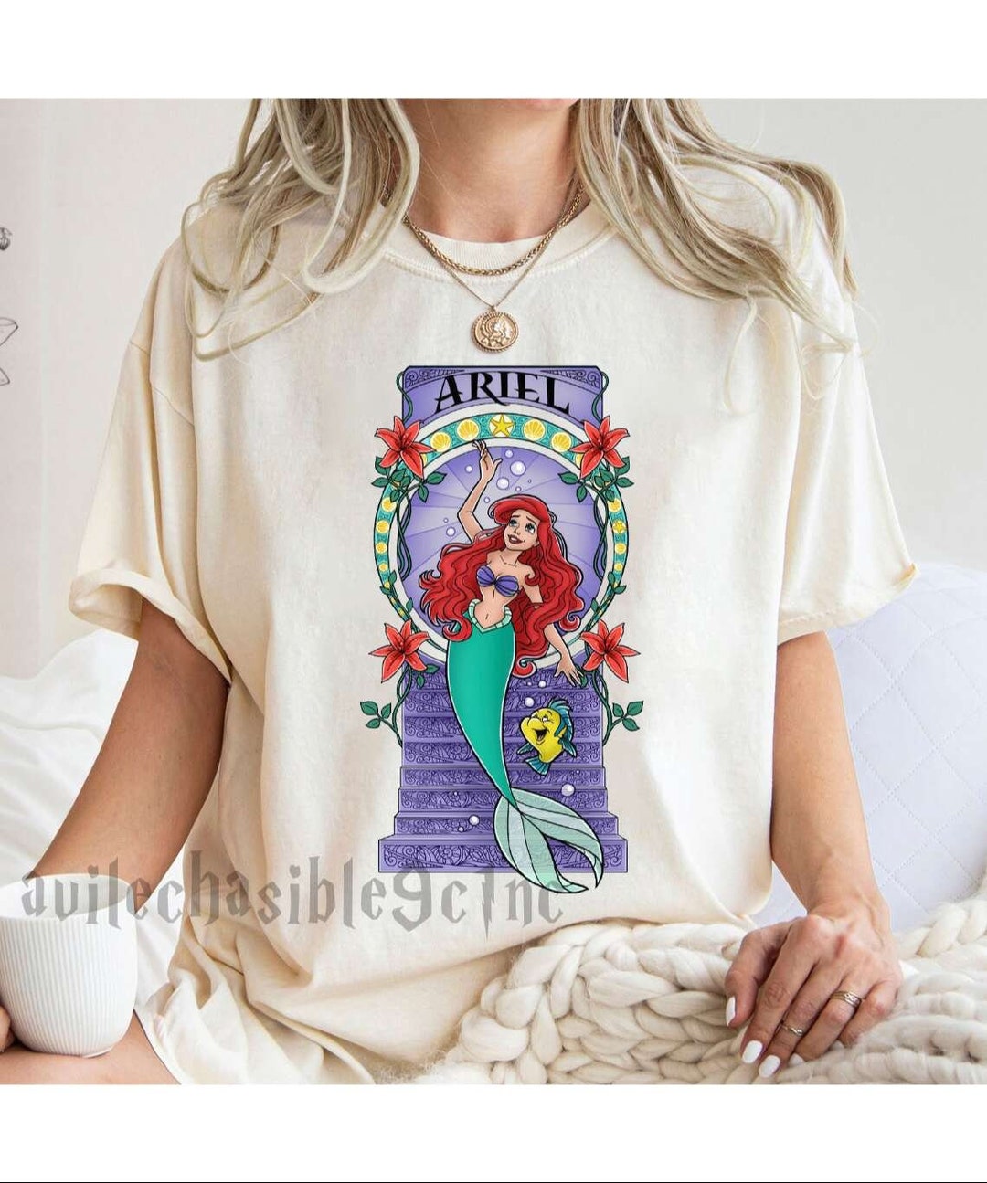 The Little Mermaid Shirt,disney Princess Tee, Women's Little Mermaid ...