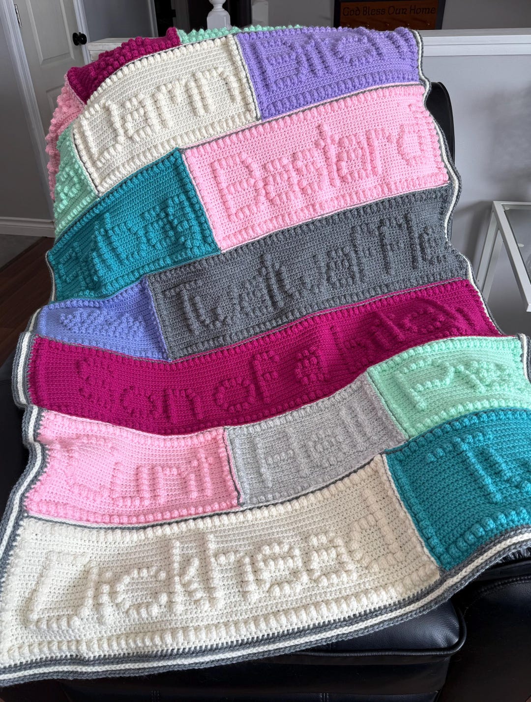 Mini Cuss Blanket, Patchwork Swear Blanket, Crochet Cuss Blanket, Lap Blanket - Etsy