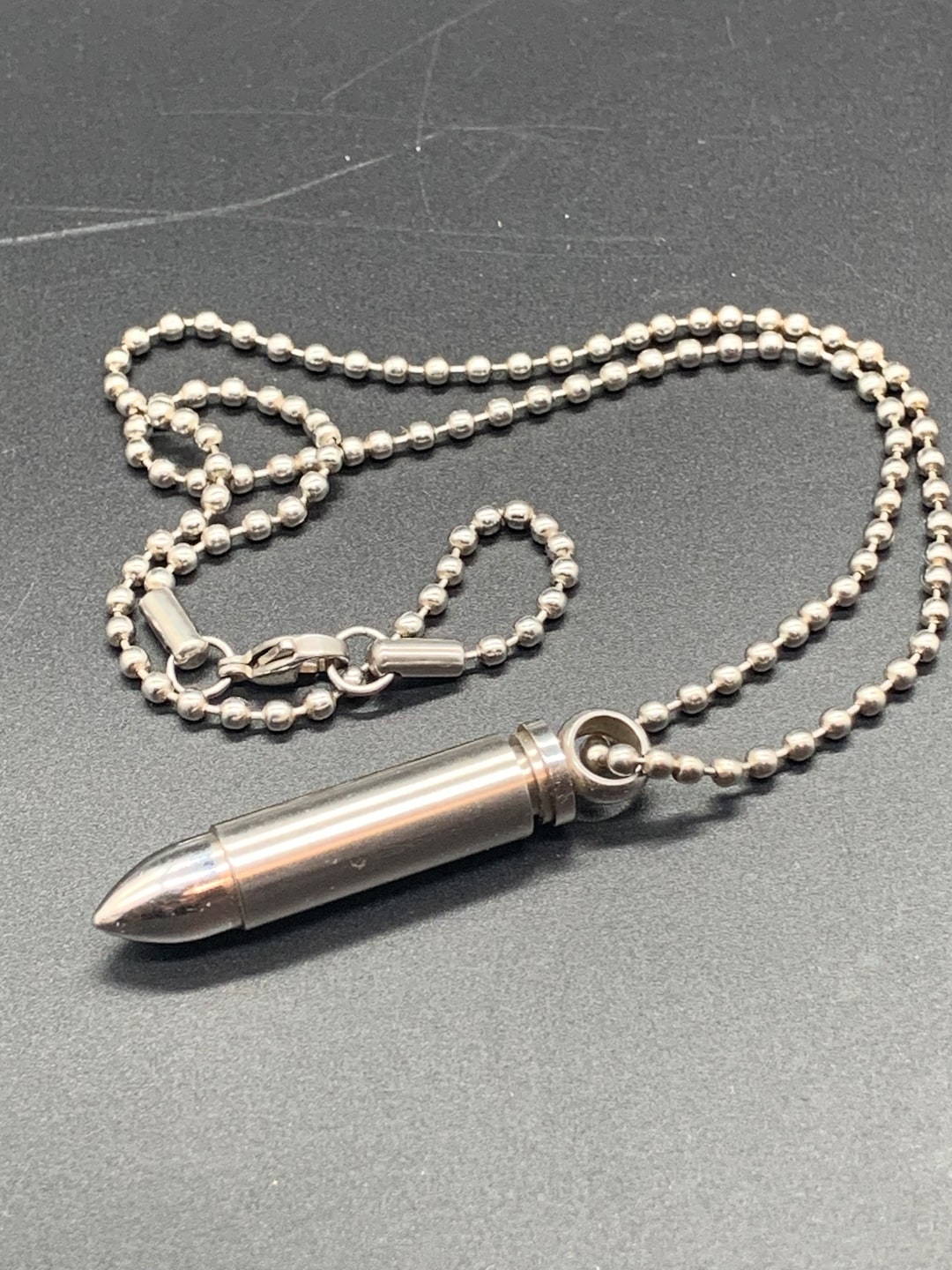Men’s Bullet Necklace; Hidden Compartment Pendant - Etsy
