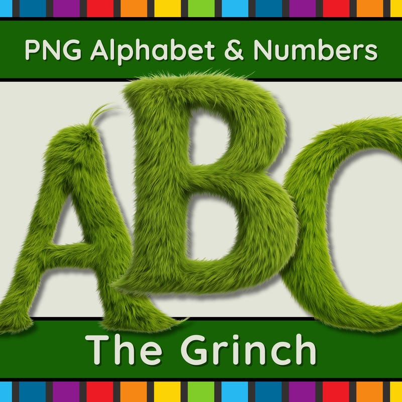 Grinch Printable Letters - Etsy
