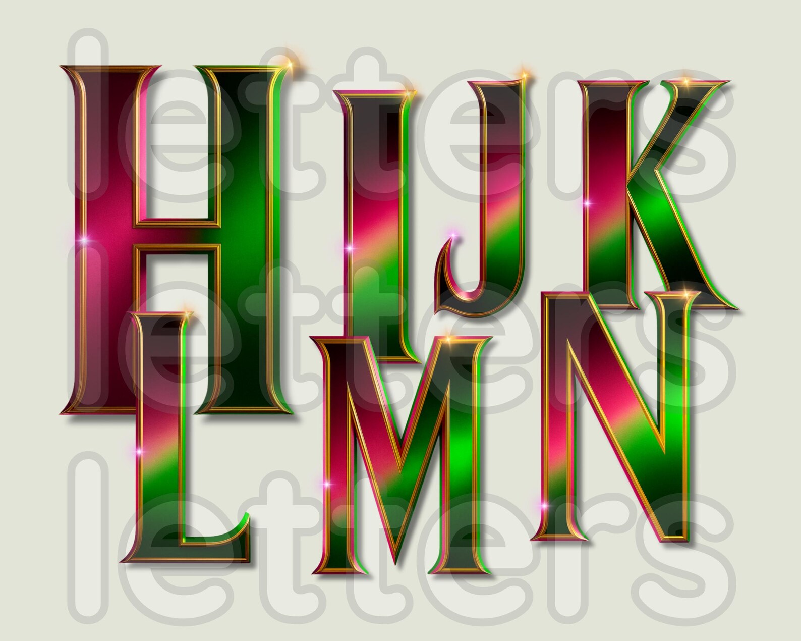 Wicked Witch Font Clipart: A-Z Letters & 0-9 Numbers (digital Download ...