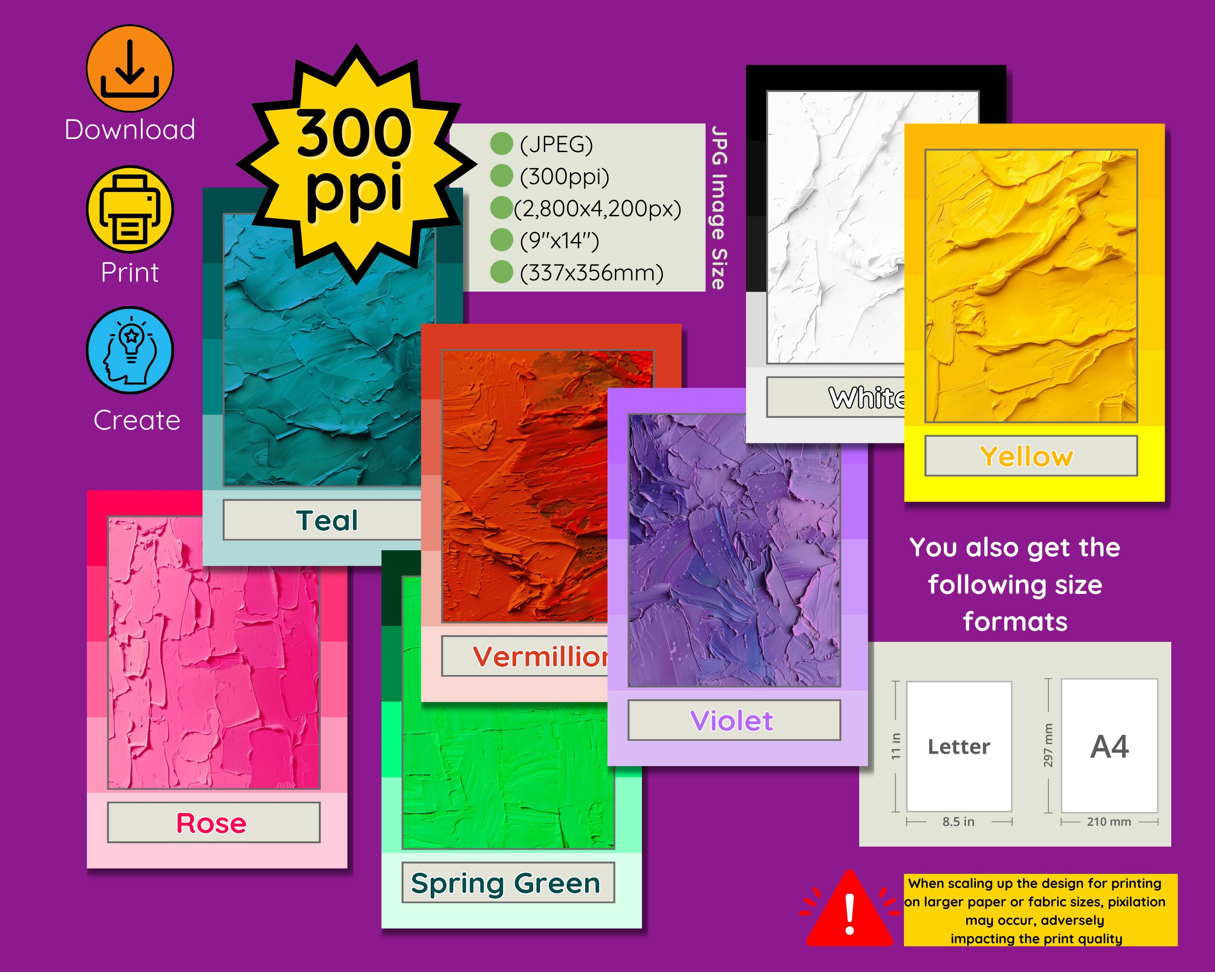 Learn Colors Flashcards Educational Poster Preschool Digital Download ...