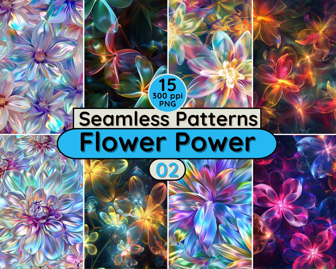 Seamless Patterns Spring Flower Summer Nature Florals Botanical PNG ...