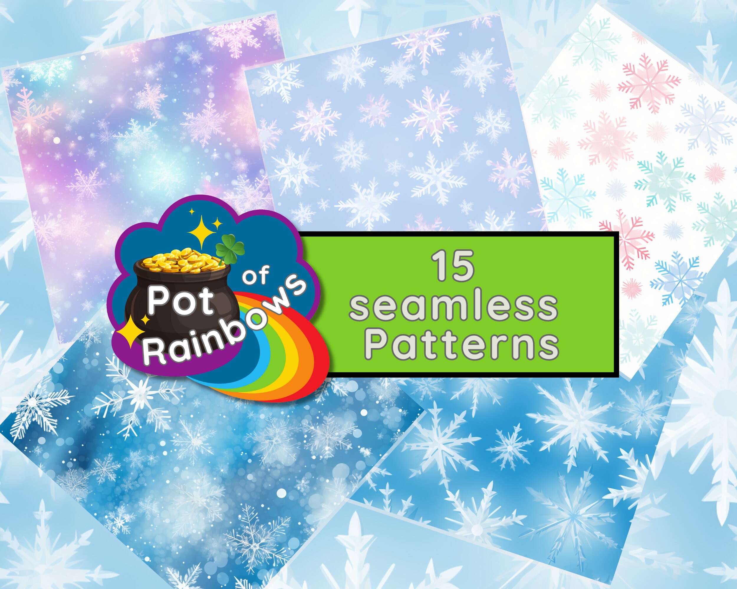 Seamless PNG Frozen Winter Snowflake Digital Patterns Background DIY ...