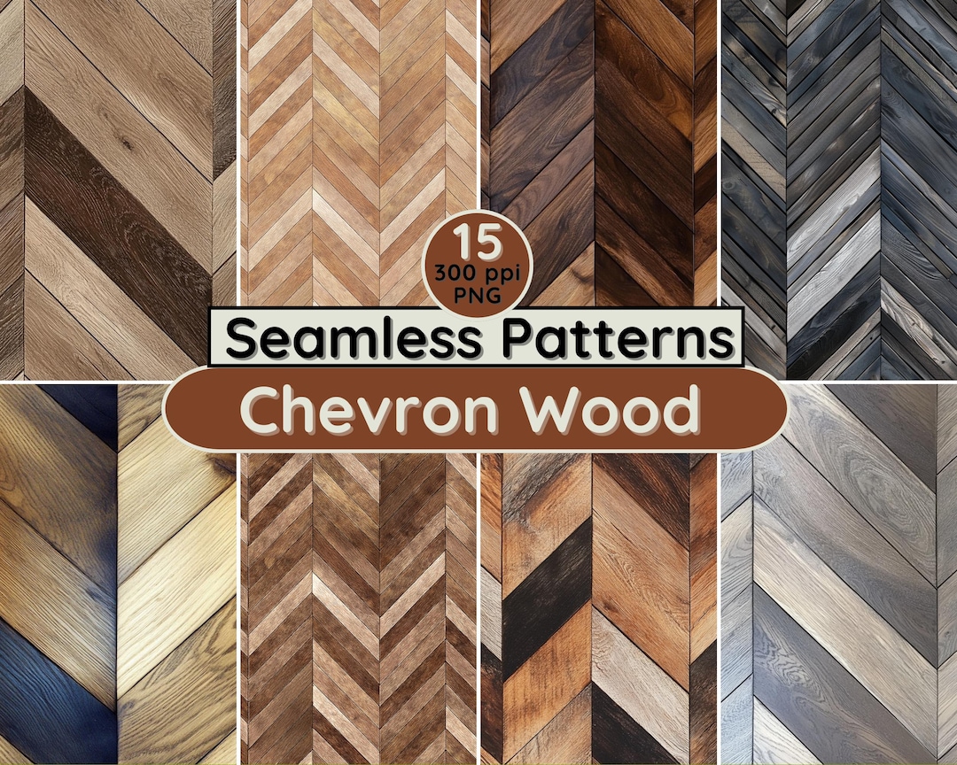Chevron Wood Seamless Pattern: Rustic Farmhouse Digital Paper (PNG ...