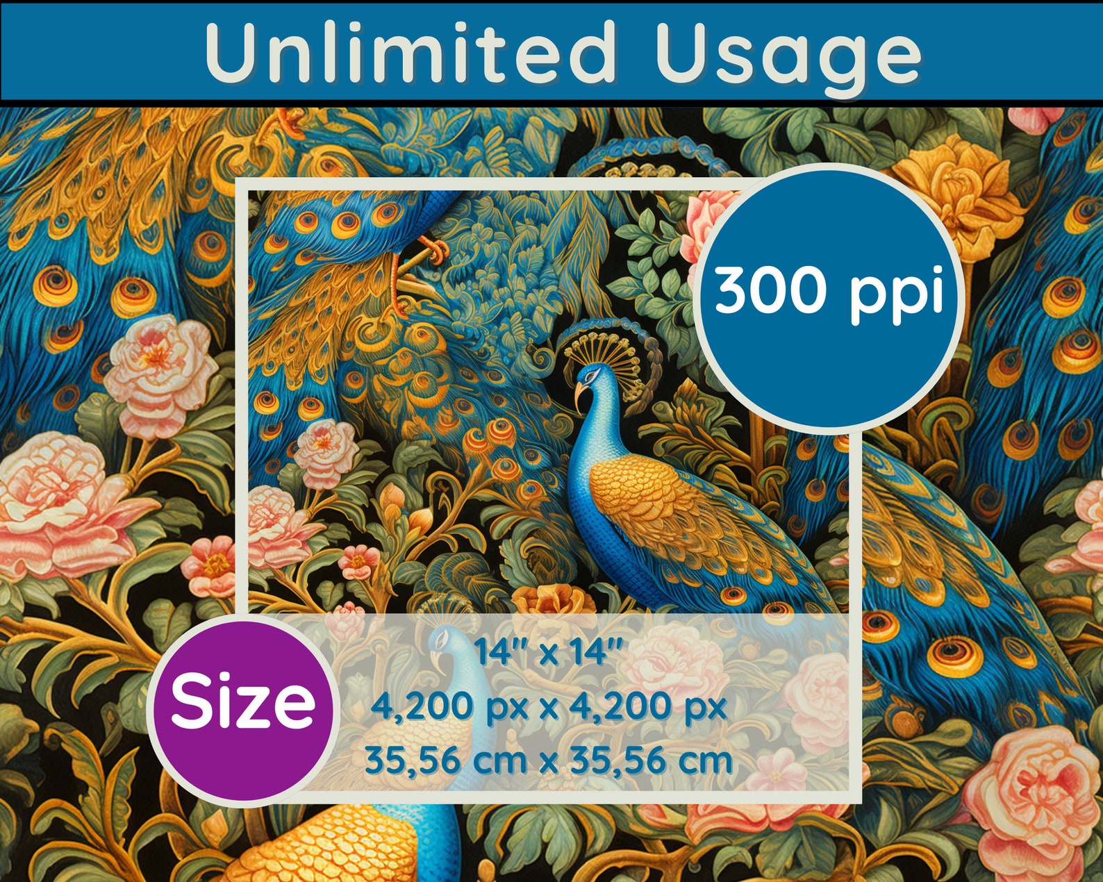 Seamless PNG Digital Patterns Peacock Background Scrapbook Invite ...