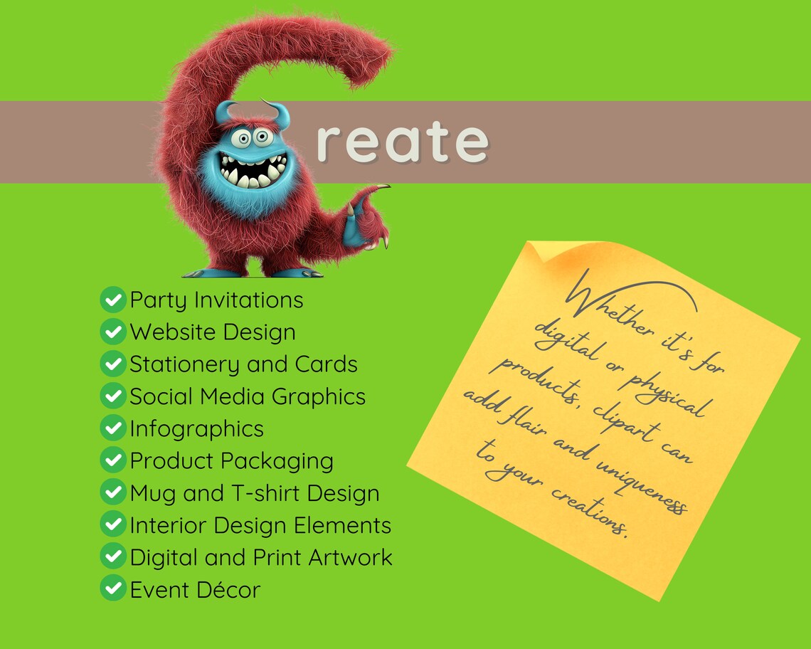 A to Z Clipart Font Cute Monsters Typography Uppercase Letters PNG ...