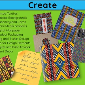 African Tribal Seamless Patterns: PNG Backgrounds (digital Download) - Etsy