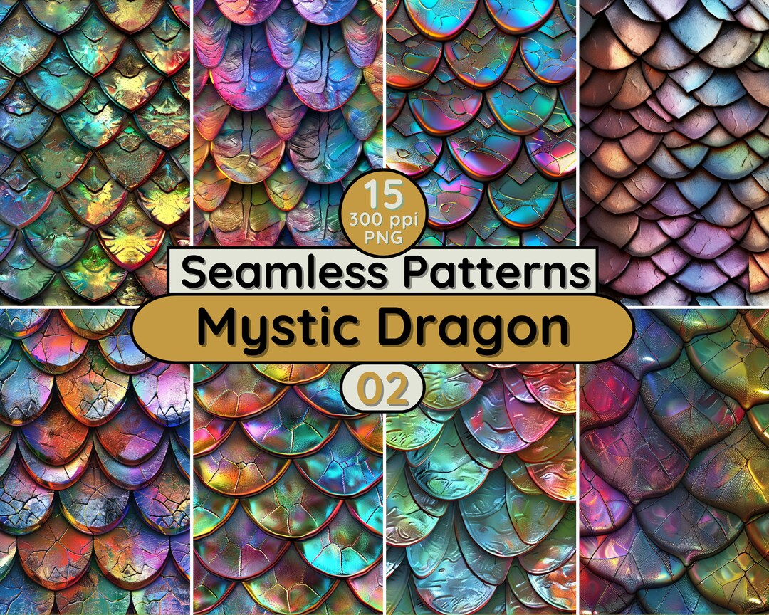 Dragon Skin Scales Seamless Patterns PNG Background Printable Download ...