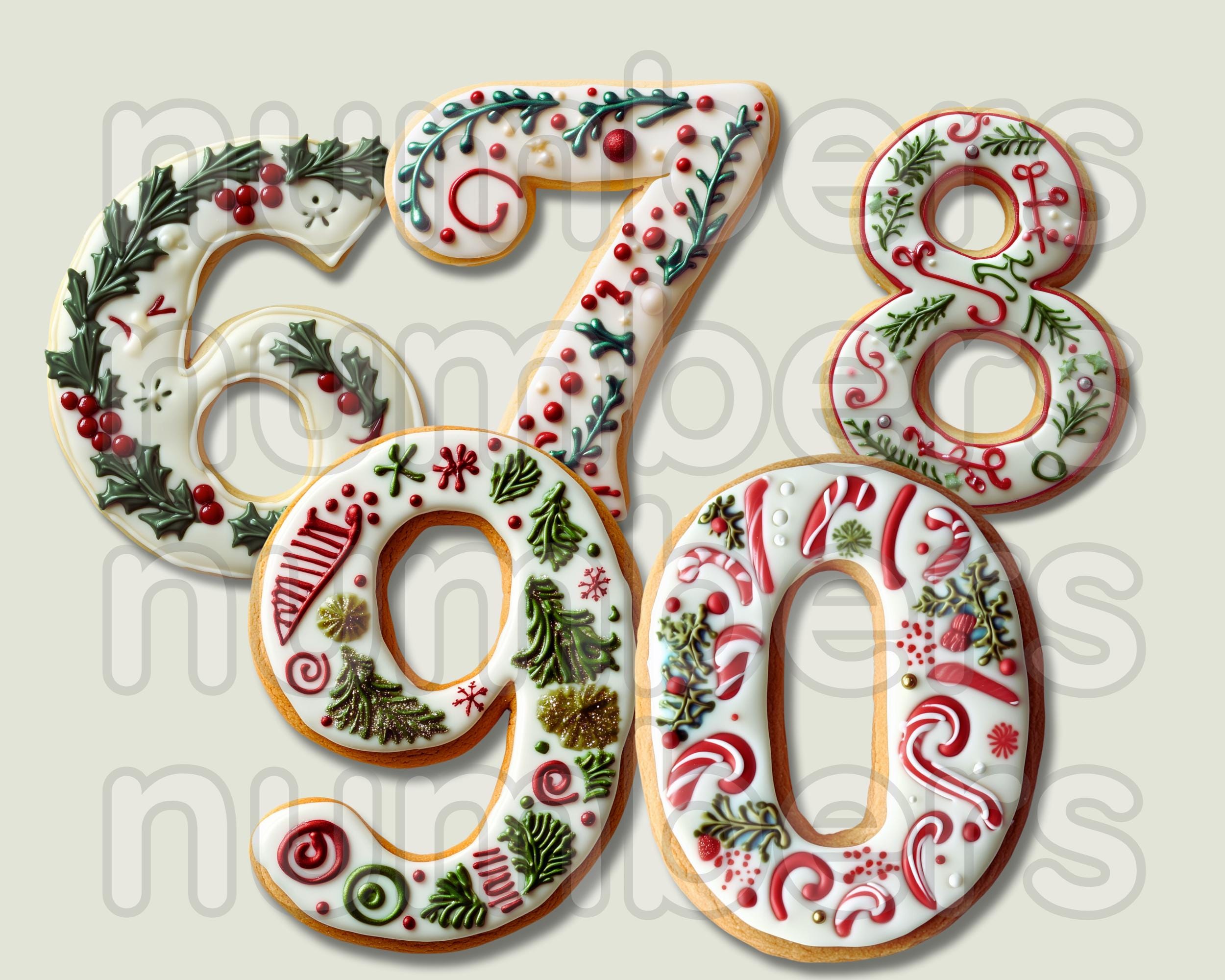 Christmas Cookie Font Clipart: A-Z Letters & 0-9 Numbers (digital ...