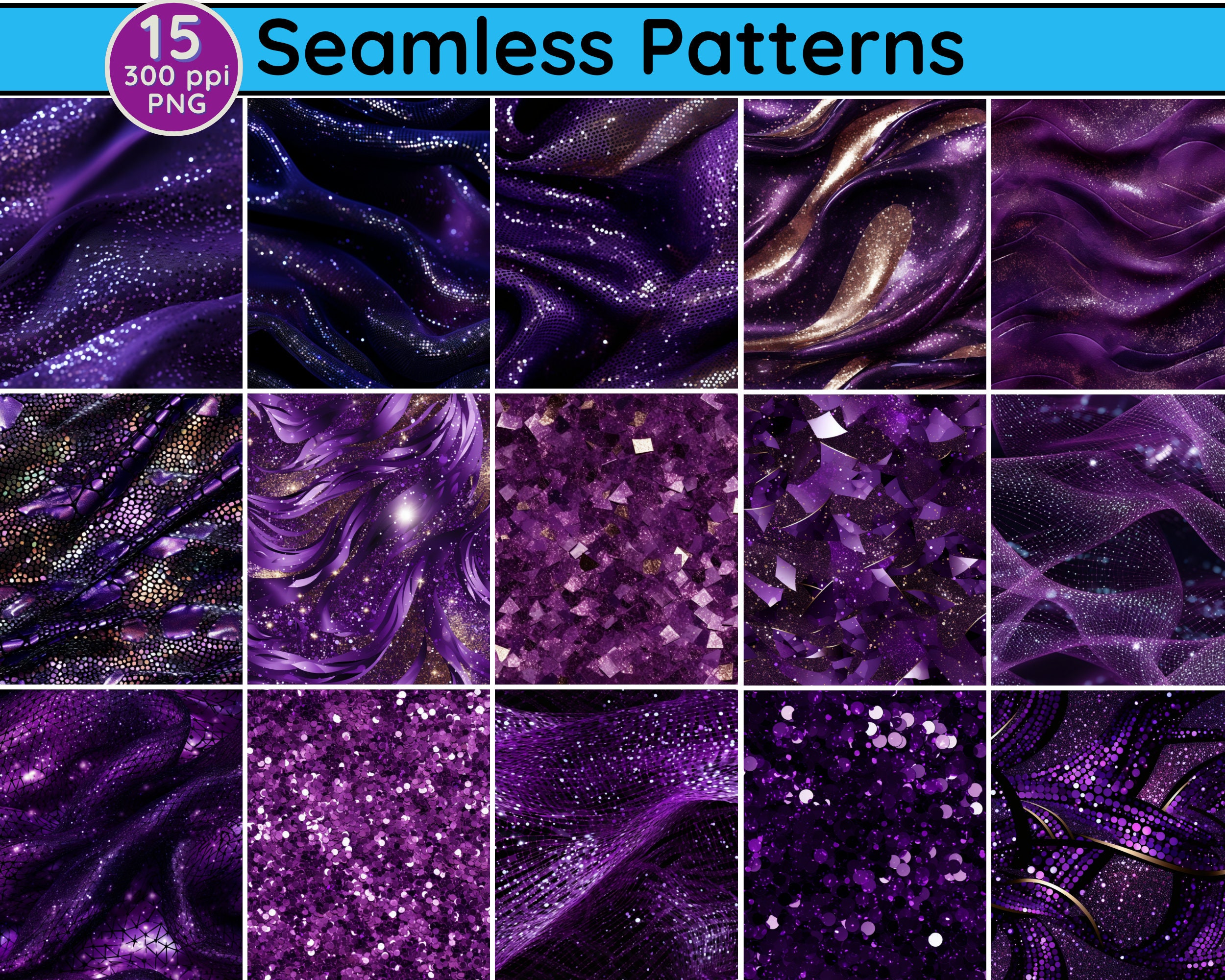 Seamless PNG Digital Patterns Luxury Purple Background DIY Scrapbook ...