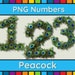 0 to 9 Clipart Font Typography Numbers Peacock Feather PNG Transparent ...