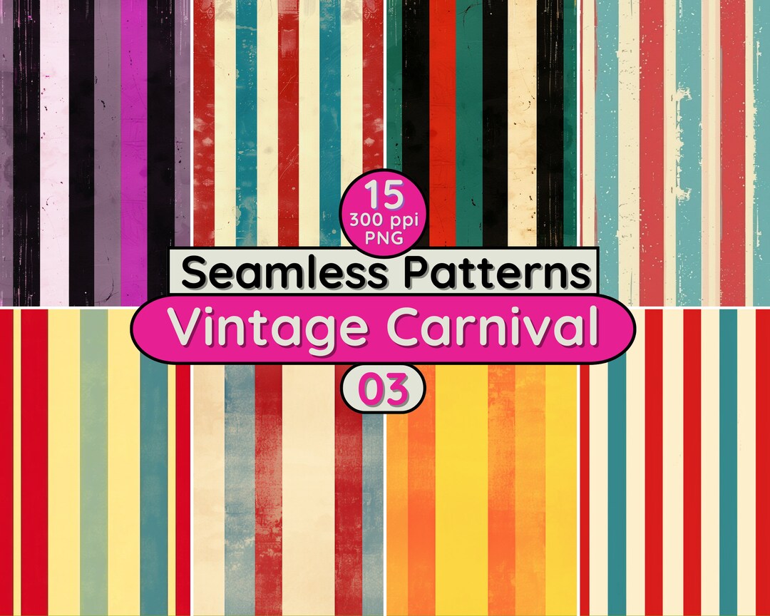 Tent Stripes Vintage Carnival Circus Seamless Patterns Background for ...
