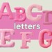 Alphabet A to Z Clipart Knitted Pink Uppercase Letters and Numbers 0 to ...