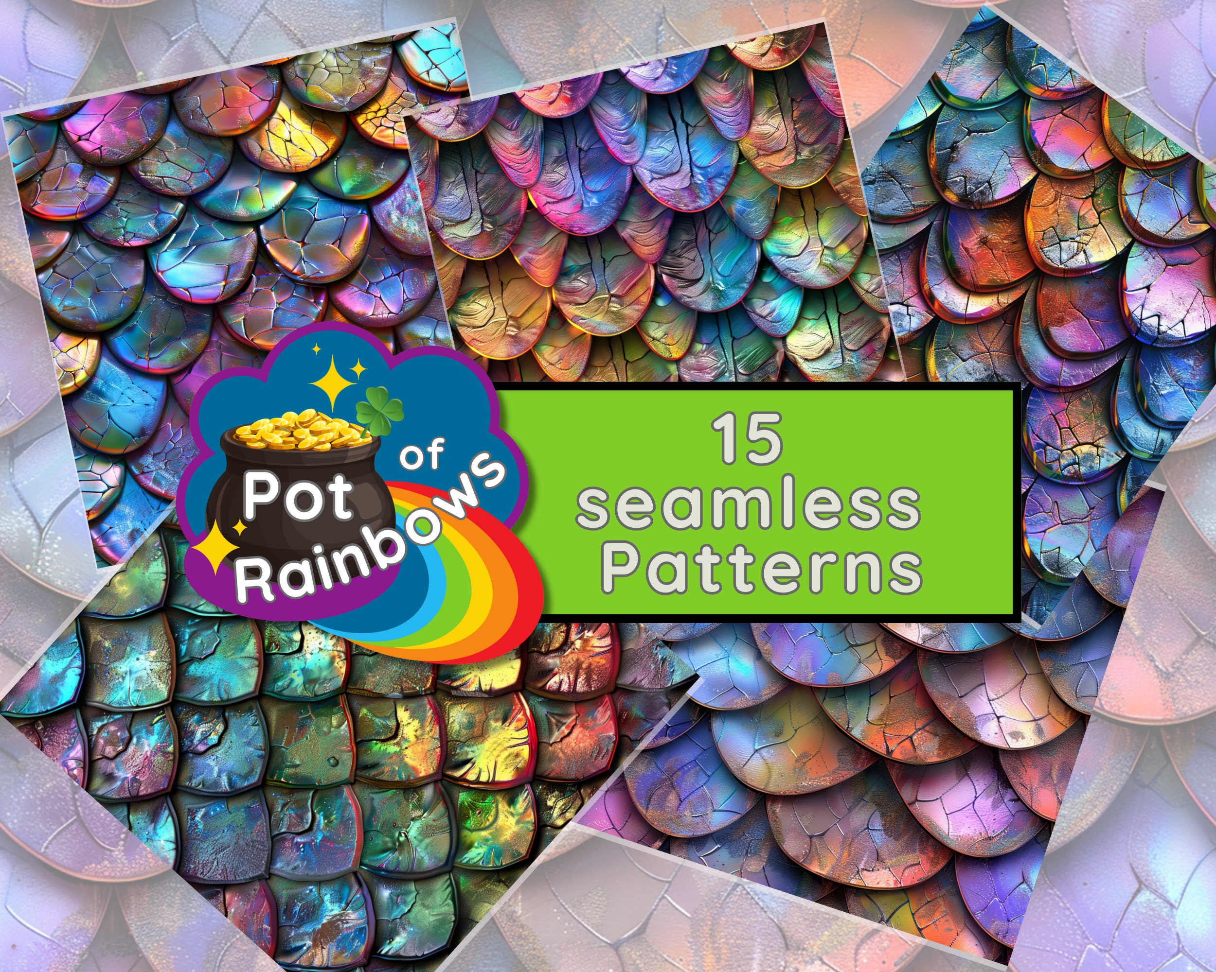 Dragon Skin Scales Seamless Patterns PNG Background Printable Download ...