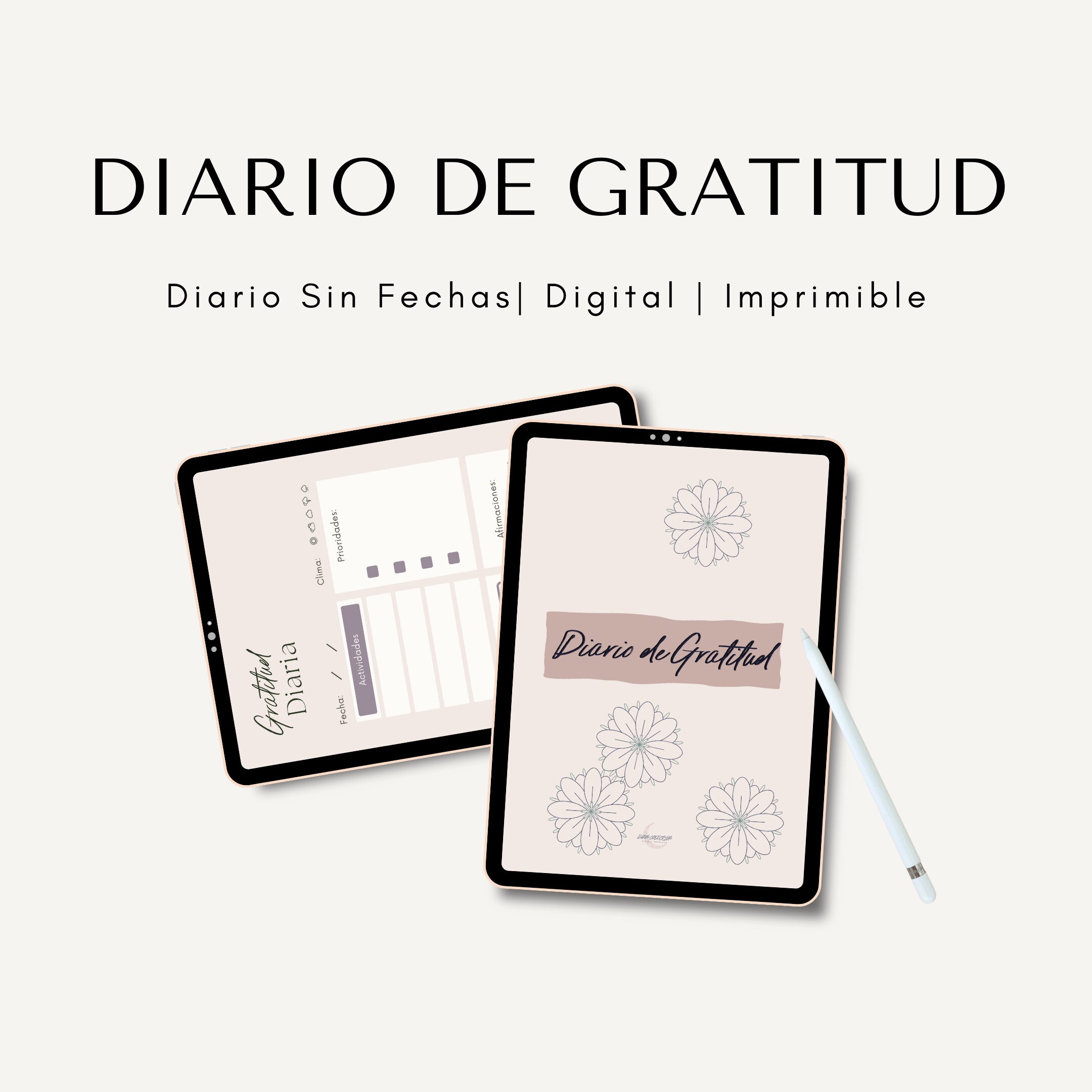 Diario De Gratitud Digital Printable Gratitude Journal Undated ...
