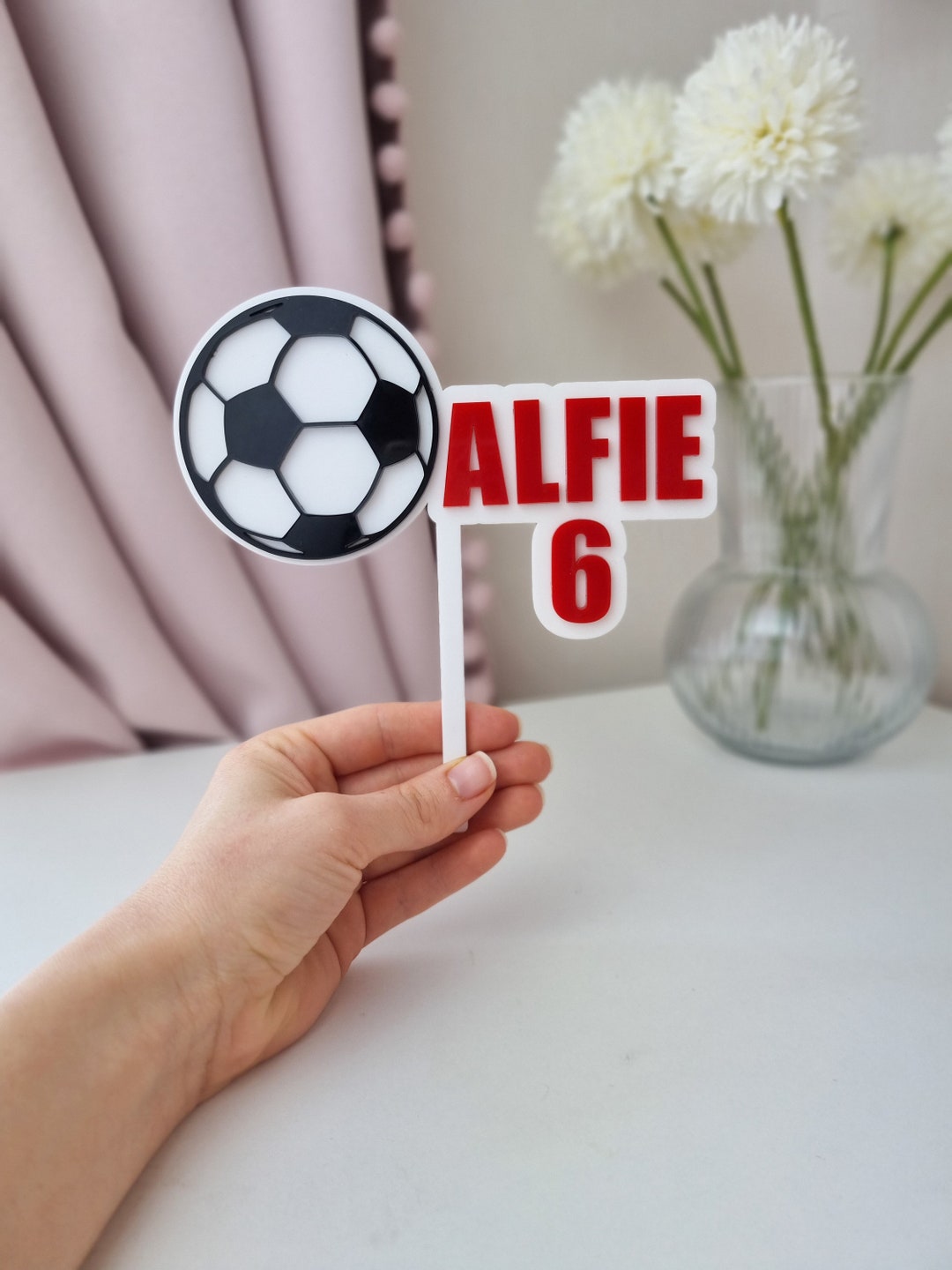Football Cake Topper: Personalized Acrylic Birthday Party Decor - Etsy