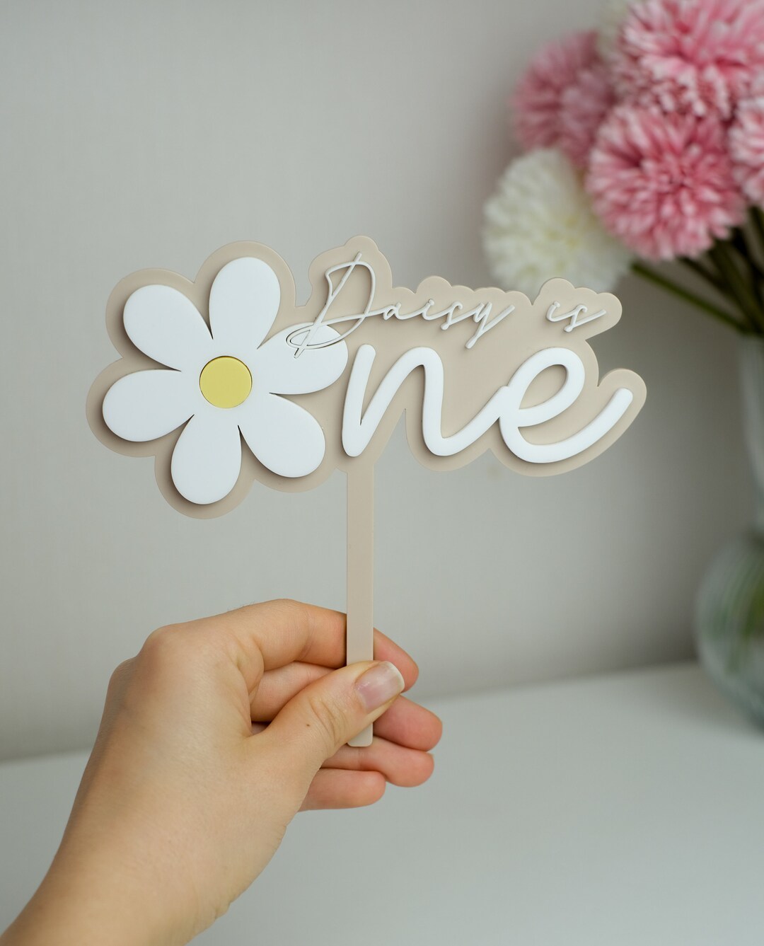Daisy Cake Topper | 1st Birthday | 2nd Birthday | Boho Style Birthday ...