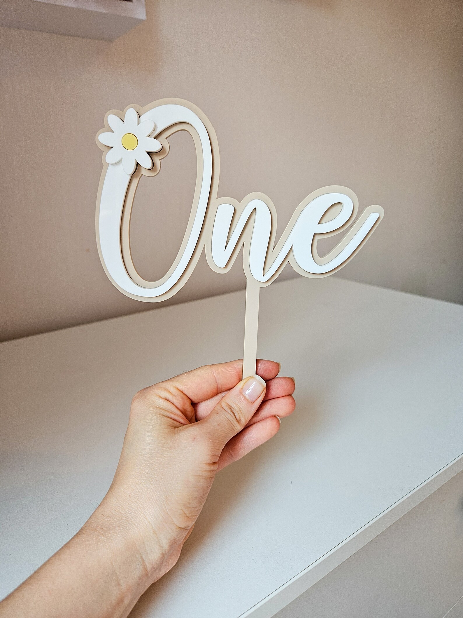 Daisy Cake Topper | One | 1st Birthday | Boho Style Birthday ...