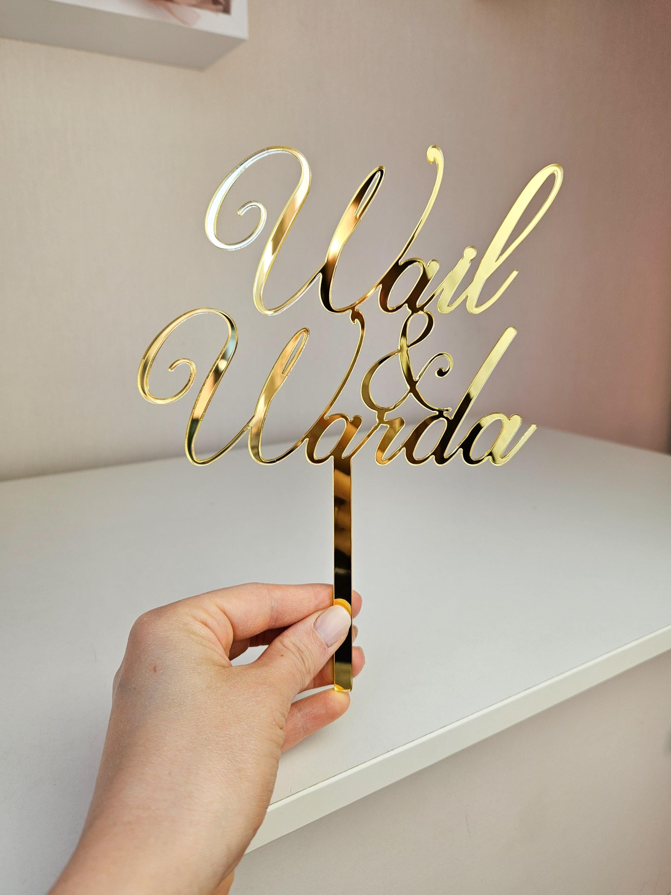 Personalized Wedding Cake Topper: Acrylic Names Topper - Etsy