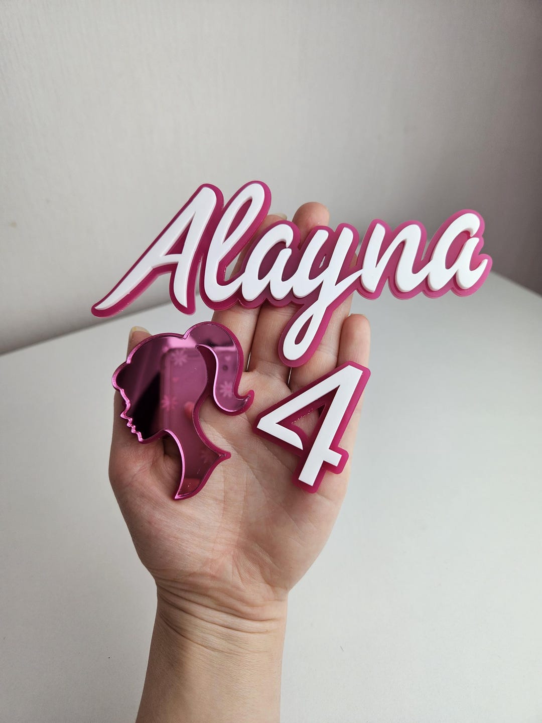 Personalized Doll-inspired Cake Topper Set | Silhouette + Name & Age ...