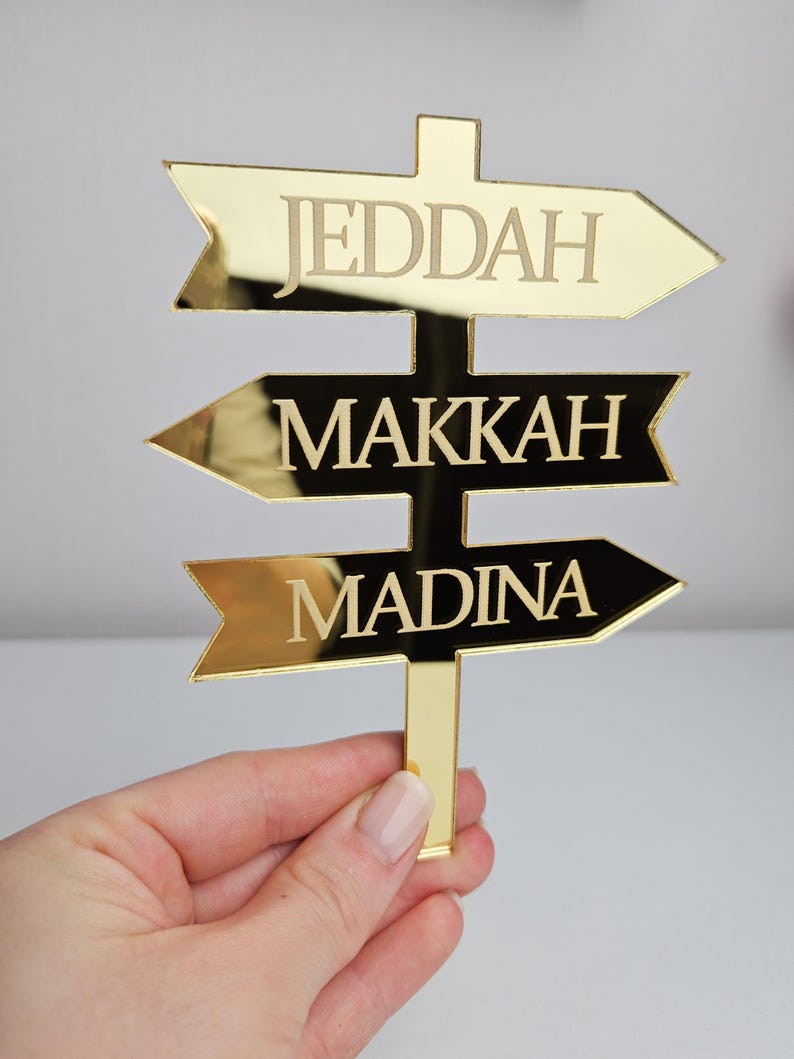 Umrah Mubarak Cake Topper: Acrylic Mosque Decoration - Etsy