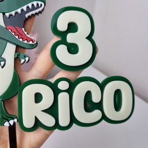 Dinosaur Cake Topper | Trex Dinosaur Topper | Dinosaur Cake Decor ...