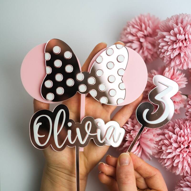 Minnie Mouse Cake Topper - Etsy