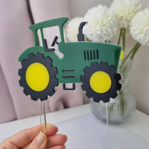 Tractor Cake Topper: Personalized Acrylic Farm Birthday Decor - Etsy