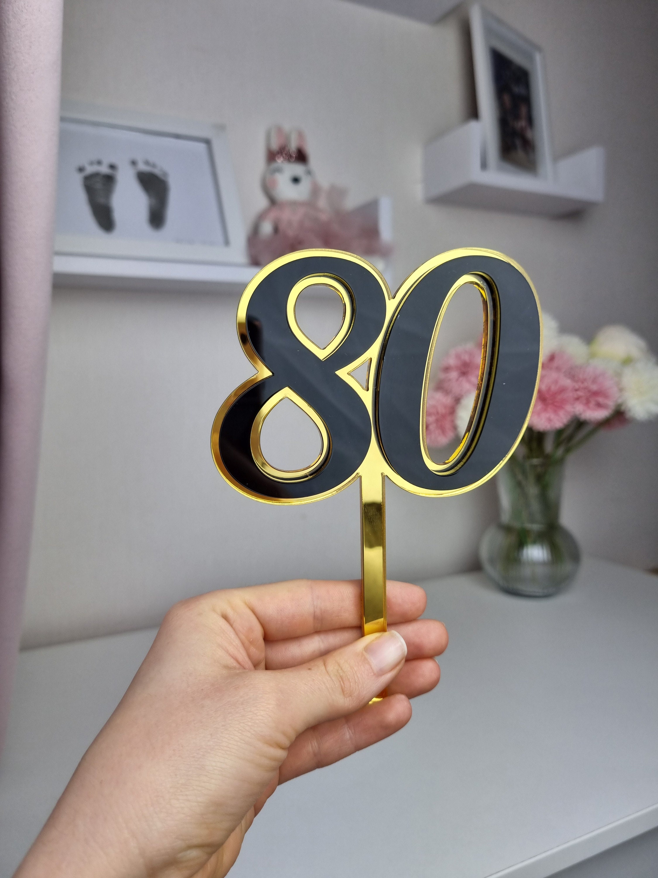 Number Cake Topper Number Cake Charm Double Layered Acrylic Number ...