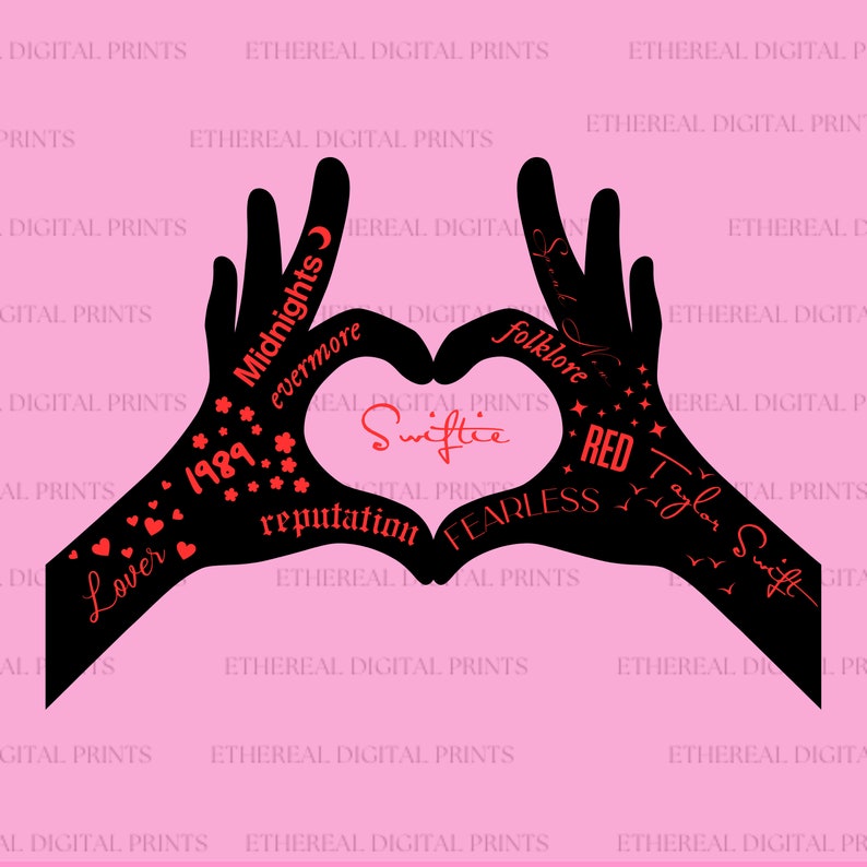 Taylor Swift Lover SVG and PNG Instant Download Taylor Albums Heart SVG ...