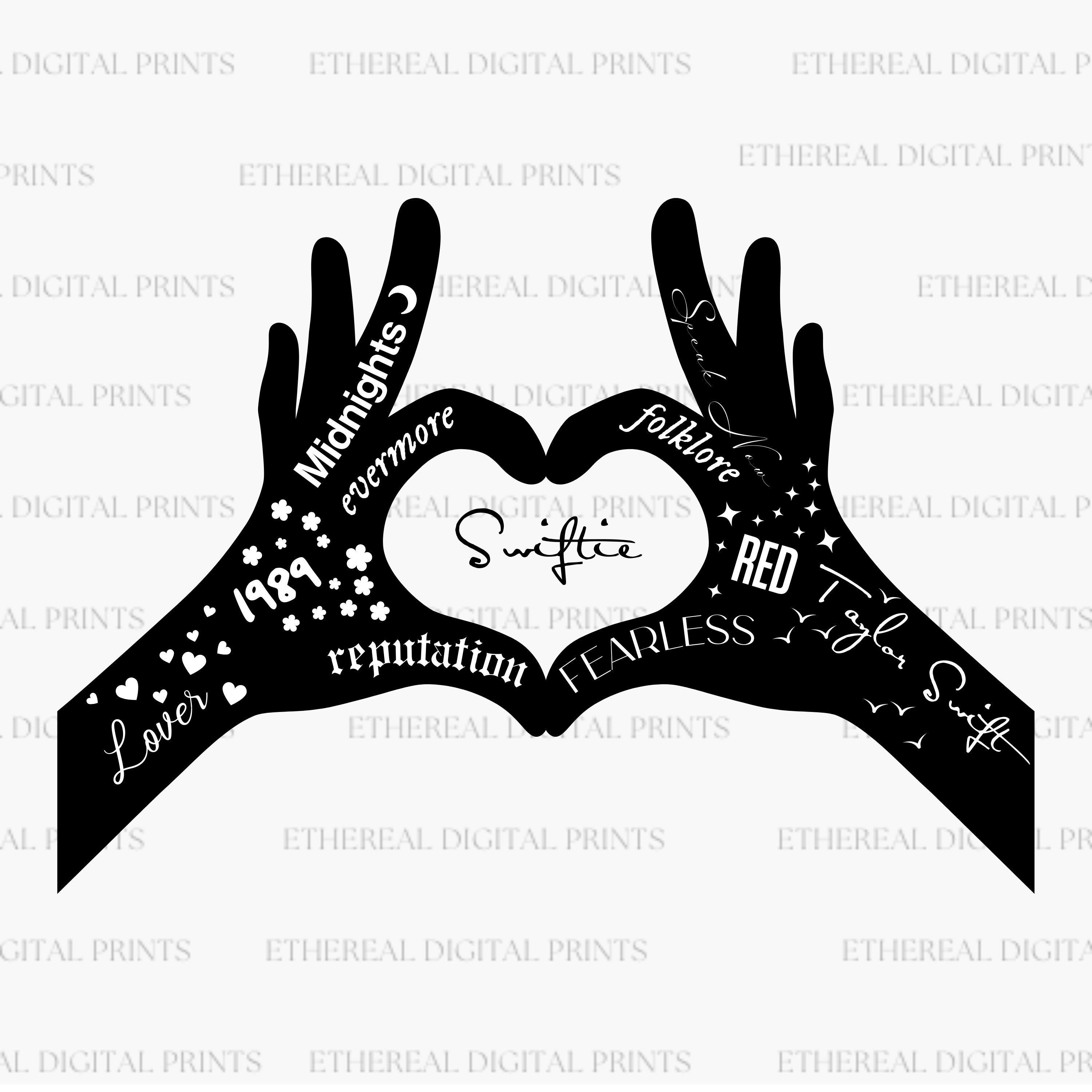 Taylor Swift Lover SVG and PNG Instant Download, Taylor Albums Heart ...