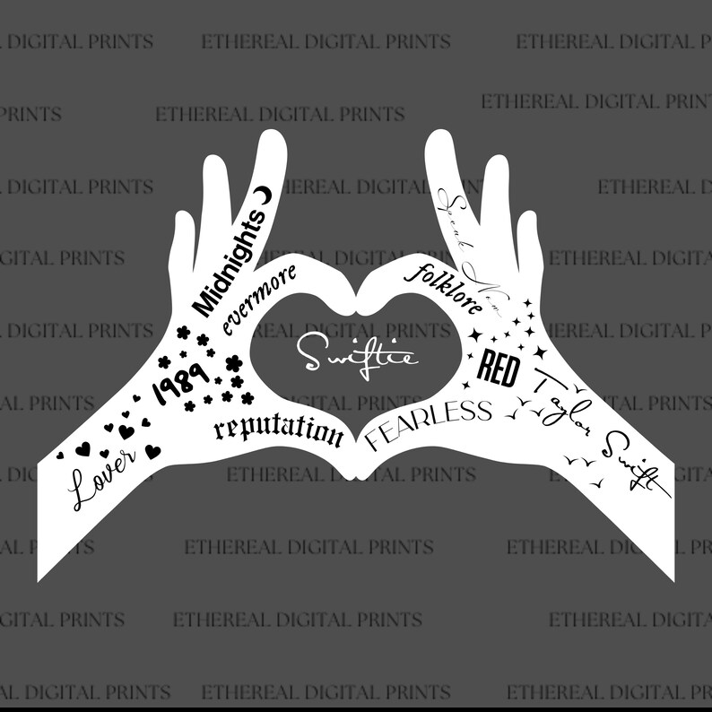 Taylor Swift Lover SVG and PNG Instant Download Taylor Albums Heart SVG ...