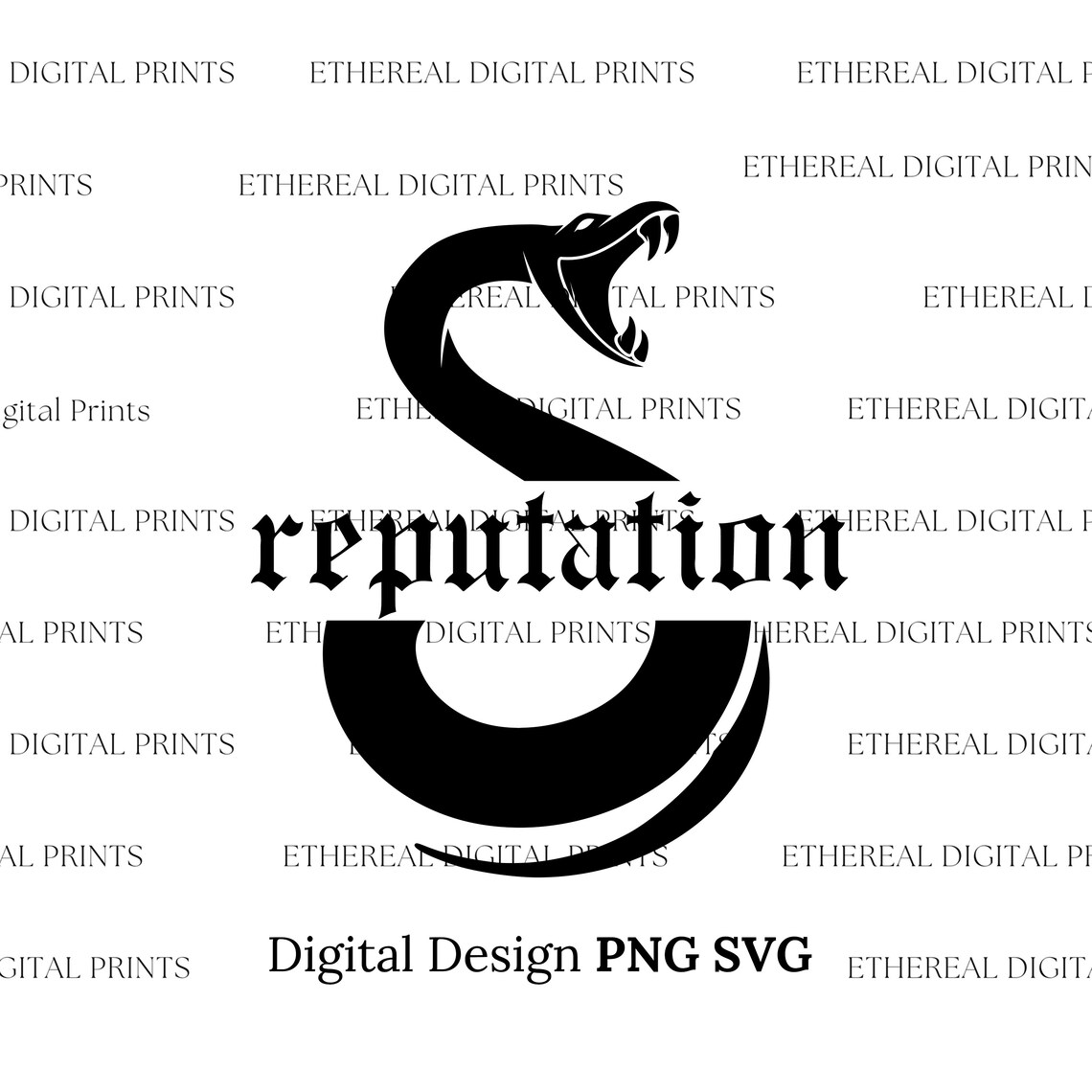 Taylor Swift Reputation Snake PNG SVG, Reputation Merch, Eras Tour ...