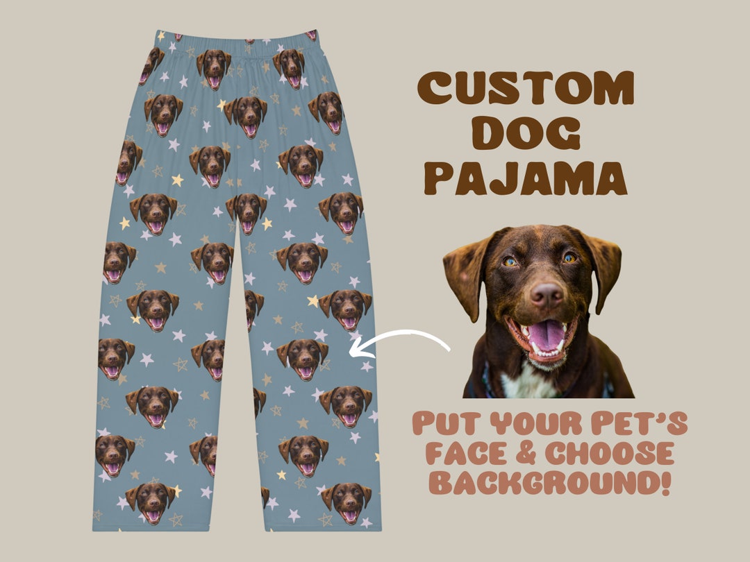 Custom Dog Pajamas With Photo, Custom Pet Pajamas, Dog Face Pajamas ...