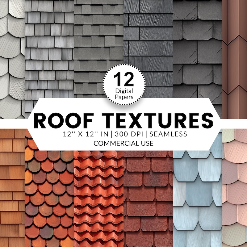 Dollhouse Roof Paper - Etsy